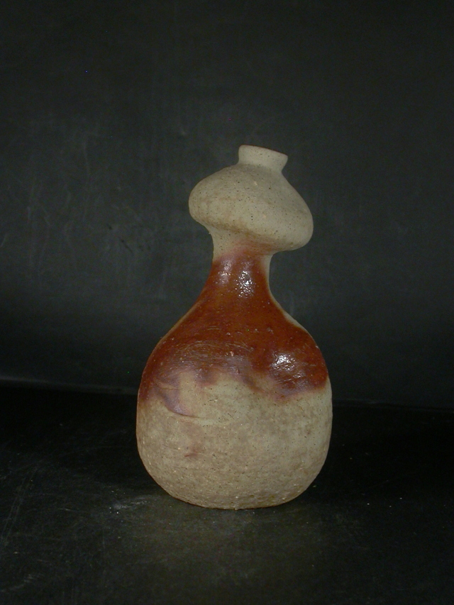 備前焼 穴窯 備前焼人気作家 多久 守 四方桟共箱付き自然練込緋襷瓢徳利3 備前焼卸・小売 六べえ